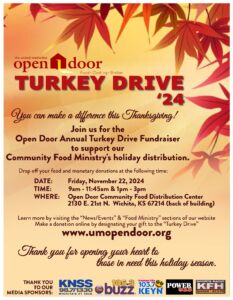 Open Door Annual Turkey Drive Fundraiser November 22nd, 2024 – United ...